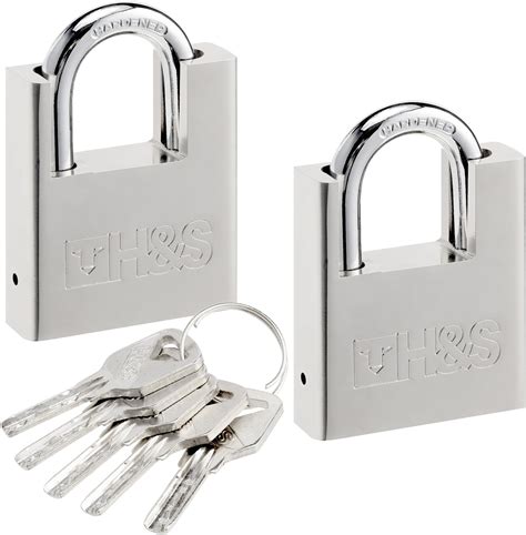2 Pce 40mm Keyed Alike Padlocks Same Keys Satin Finish Uk Diy And Tools