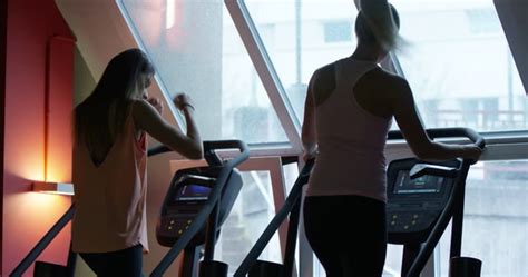 Women On Step Machine Free Stock Video Footage Coverr