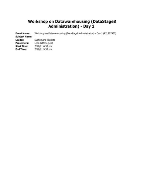 Datastage Administration Pdf Server Computing Information
