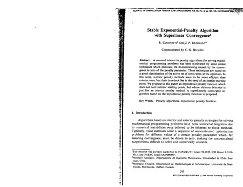 PDF Stable Exponential Penalty Algorithm With Superlinear Convergence
