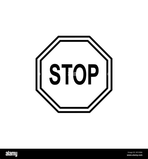 Stop Icon Vector Stop Road Sign Stock Vector Image And Art Alamy