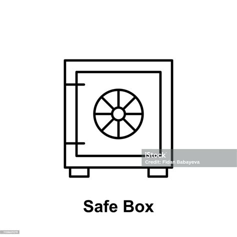 비트 코인 안전 상자 개요 아이콘입니다 비트 코인 일러스트 아이콘의 요소입니다 기호와 기호는 웹 로고 모바일 앱 Ui Ux에