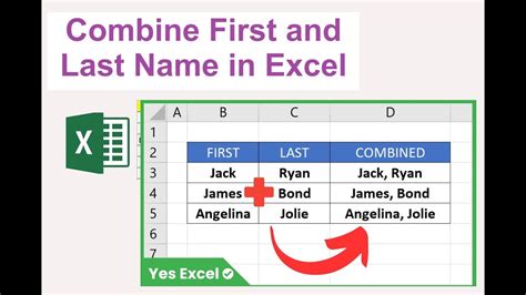 Mastering Excel How To Combine Given Names And Surnames Like A Pro Combined Name Tutorial