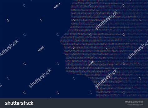 Binary Code Numbers Computer Matrix Concept เวกเตอร์สต็อก ปลอดค่า