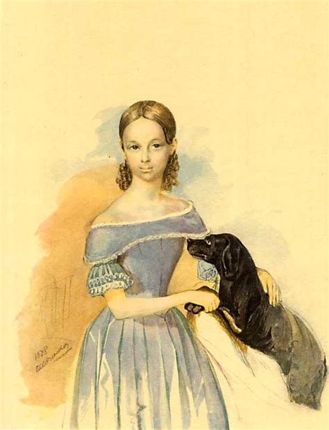 Тарас Шевченко Портрет дівчини із собакою