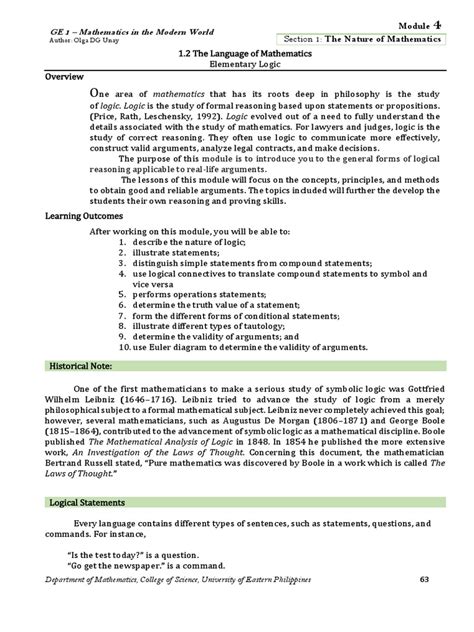 Mmw Module 4 Pdf Argument Logic