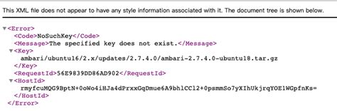 下载ambari包时显示this Xml File Does Not Appear To Have Any Style Information