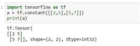 INSTALLING THE LATEST TensorFlow VERSION AND EXECUTING A SIMPLE PROGRAM IN JUPYTER