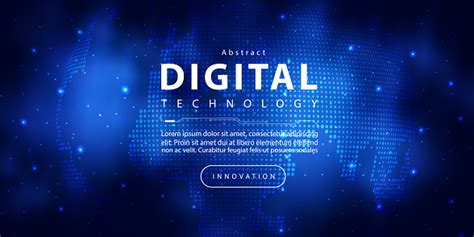 디지털 기술 인터넷 네트워크 속도 연결 파란색 배경 사이버 나노 정보 추상 과학 커뮤니케이션 혁신 미래 기술 데이터 Ai 빅 데이터 선 점 그림 3d 0명에 대한 스톡 벡터