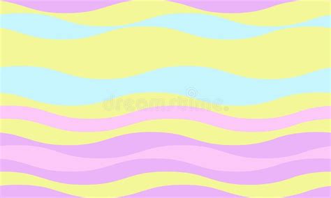 Pastel Wave Pattern A Cheerful Seamless Design Featuring Soft Flowing Lines In Pink Yellow