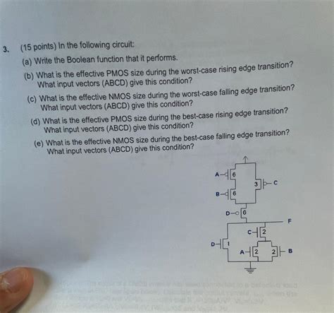 Solved 15 Points In The Following Circuit A Write The