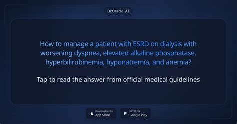 How To Manage A Patient With Esrd On Dialysis With Worsening Dyspnea