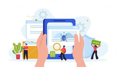Free Vector Qa Engineer Workplace Composition With Bug Symbols Flat