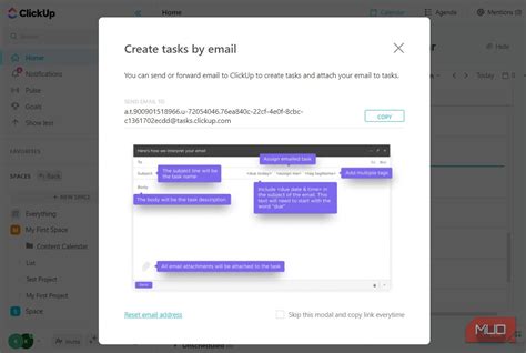 how to turn emails into tasks and comments with clickup