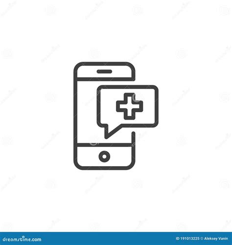 Medical Chat Message Line Icon Stock Vector Illustration Of Perfect Information 191013225