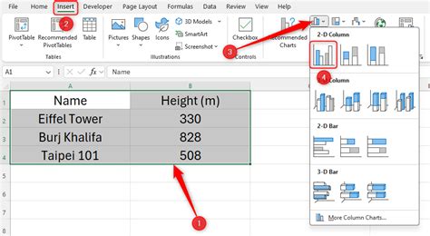 How To Use Pictures And Icons As Chart Columns In Excel