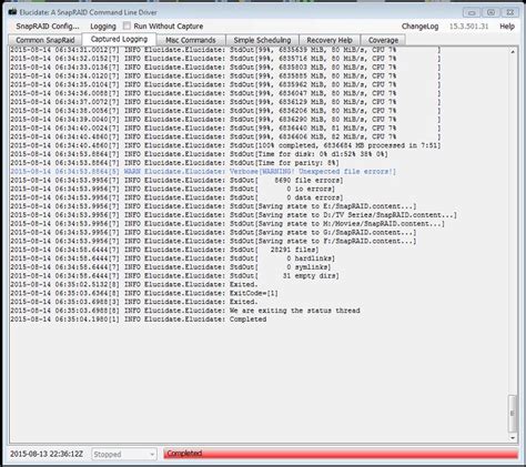 Snapraid Completed Sync But Shows An Error Rdatahoarder