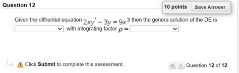 Solved Given The Diffrential Equation 2xy′−3y9x3 Then The