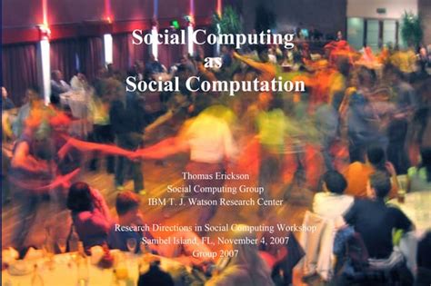 Social Computing As Social Computation Ppt