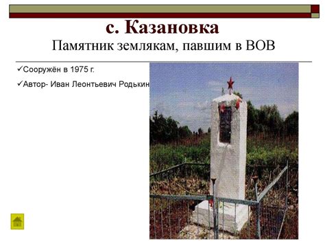 Карта Памяти Памятники Архаринского района Великой Отечественной войны и Второй мировой войны