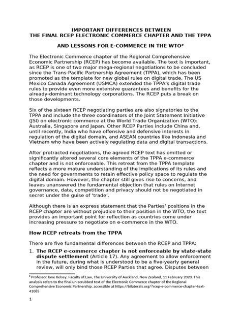 Analysis E Comm Text Feb 2020 Final Pdf Trans Pacific Partnership World Trade Organization