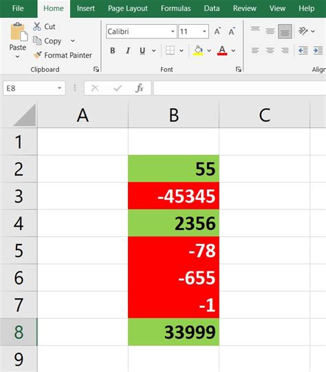 Excel Negative Number Color To Red Positive Number To Green With Conditional Formatting