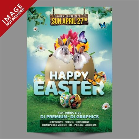 Premium Psd Happy Easter Flyer Template