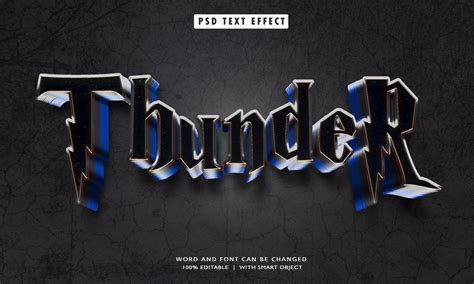 Thunder 3d Editable Text Effects 45762511 Psd