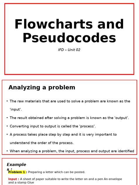 Lecture 07 Flowcharts And Pseudocodes Pdf Algorithms Computer Programming