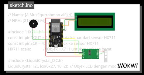 Timbangan Fiqur Wokwi Esp32 Stm32 Arduino Simulator
