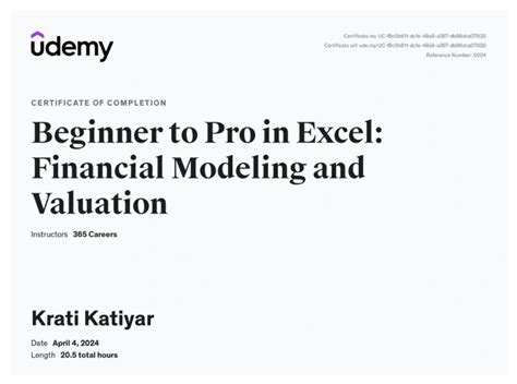 krati katiyar on linkedin alwayslearning finance excel udemy