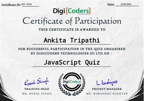 Ankita Tripathi On Linkedin Javascript Javascript Certified