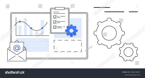 Data Analysis Chart Graph On Screen Stock Vector Royalty Free