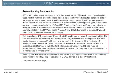 TTL In Inner IP Header GRE Tunnel Routing