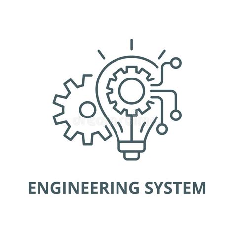 Engineering System Vector Line Icon Linear Concept Outline Sign