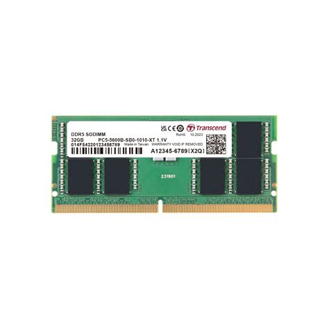 Transcend Ddr5 5600 So Dimm Capacity 16gb 32gb Ram Notebook Shopee Thailand