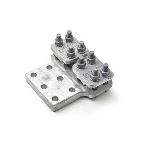 Conector Terminal Reto Para Ligação De 02 Cabos A Barra Em Liga De Alumínio Rebasan