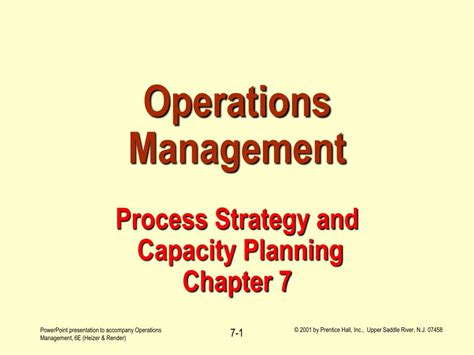 PPT Operations Management Process Strategy And Capacity Planning Chapter PowerPoint