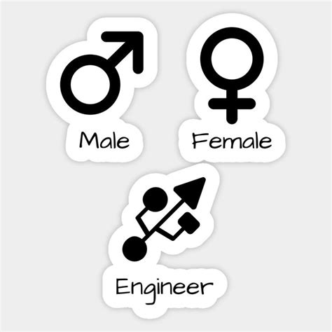 Engineer Gender Meme By Mody Z Designs Engineering Humor Female Engineer Meme Stickers