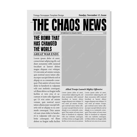 신문 템플릿 열 기사 신문 용지 배경 누름된 종이 신문은 헤드라인 벡터 편집 인쇄 레이아웃이 있는 시트를 인쇄했습니다 프리미엄 벡터
