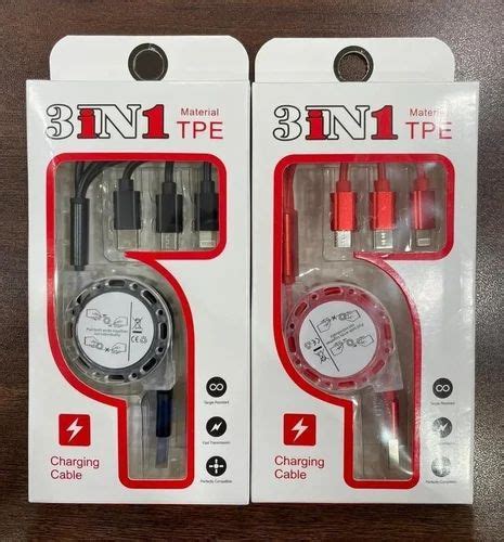 Multiple Charging Cable 4ft 1 2m 3 In 1 Usb Charge At ₹ 55 Piece Type C Cable In New Delhi