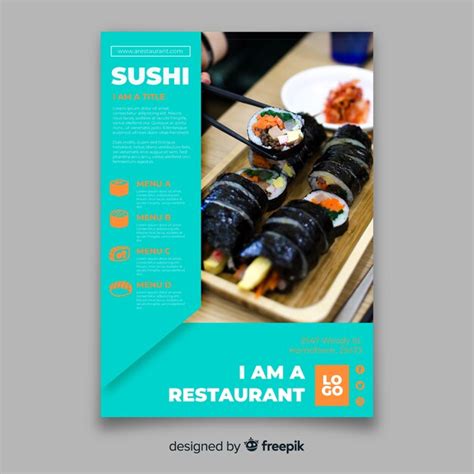 Free Vector Modern Restaurant Flyer Template