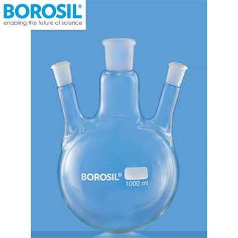 Borosil Round Bottom Flasks Centre Neck 2429 Two Angle Side Neck 19 Borosil Round Bottom Flasks Centre Neck 2429 Two Angle Side Neck 19