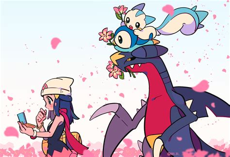 Dawn Piplup Garchomp And Pachirisu Pokemon And More Drawn By Chueog Danbooru