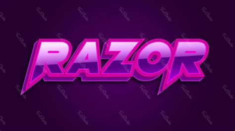 Razor Text Effect Vector File Illustrator Premium