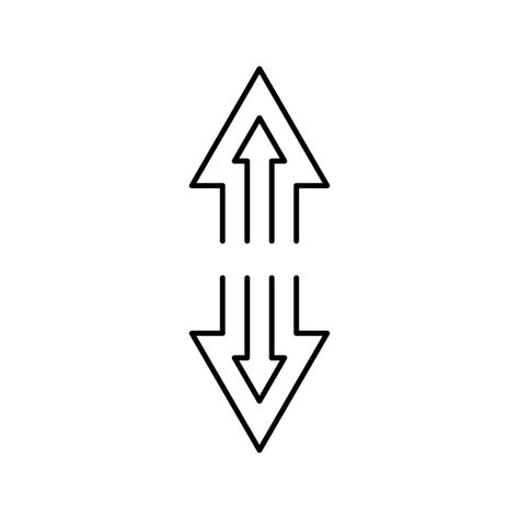 Arrow Scroll Line Icon Vector Illustration Vector Art At Vecteezy
