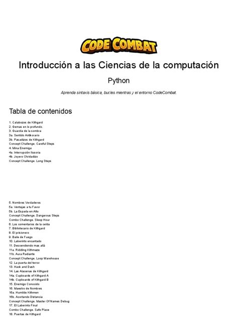 Course Solution Cs1 Python Codecombat Pdf Pdf Contraseña