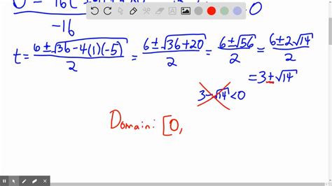 Solved A Small Rocket Is Launched Vertically Upward From The Edge Of A Cliff 80 Ft Off The