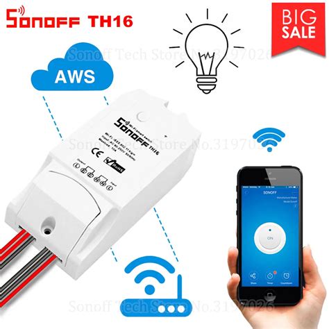 Itead Sonoff TH Wifi Smart Switch Support Temperature And Humidity Monitoring WiFi Smart Home