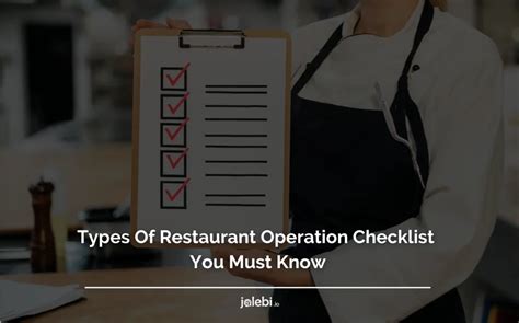 Types Of Restaurant Operation Checklist You Must Know Jalebi